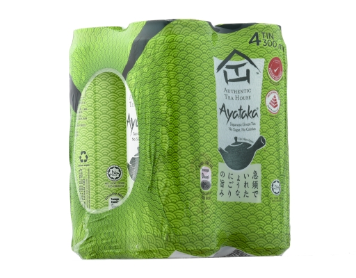 Ayataka Japanese Green Tea, 4 x 300 ml - No Sugar