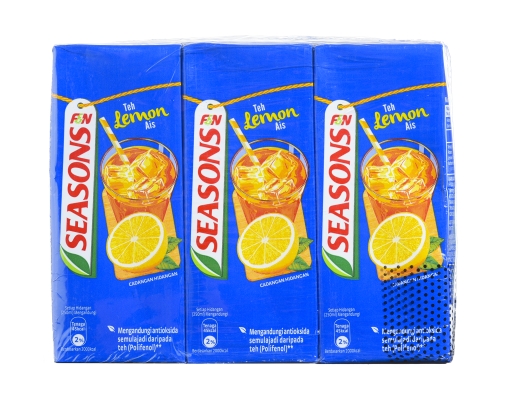 F&N Seasons Ice Lemon Tea, 6 x 250 ml - Antioxidant Rich