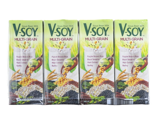 V-Soy Multi-Grain, 4 x 200 ml - Sweet & Nutritious
