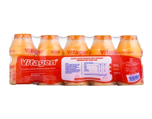 Vitagen Cultured Milk Orange, 5 x 125 ml - Probiotic Boost