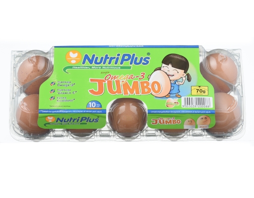 Nutriplus Jumbo Eggs, 10pcs - Omega-3 Enriched