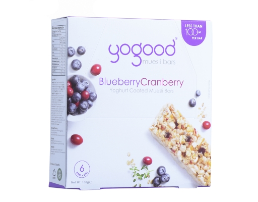 Yogood Blueberry Cranberry Muesli Bar, 138g - High Fibre