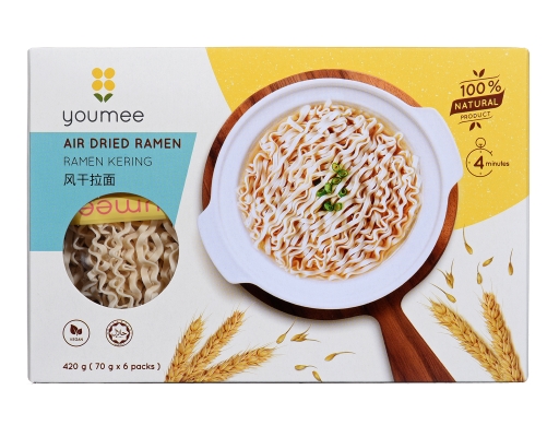 Youmee Plain Ramen, 6 x 70g - Natural, Vegan, Halal