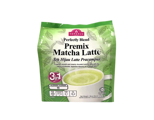 TOPVALU Matcha Latte, 12x27g - Smooth & Creamy