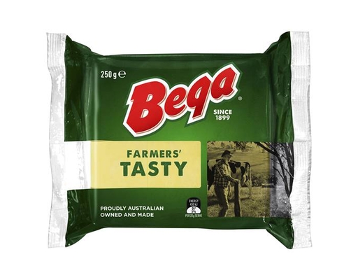 Bega Farmers' Tasty Cheddar, 250g - Smooth Texture