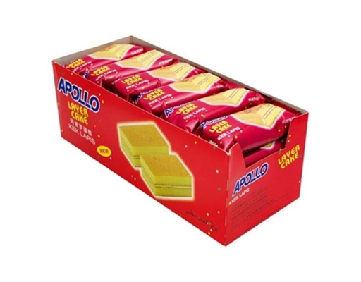 Apollo Layer Cake, 24 x 18 g - Delicious Snack