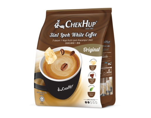 Chek Hup Ipoh White Coffee, Original, 12x40g - Smooth & Rich