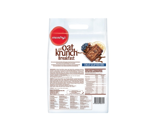 Munchy's Oat Krunch Dark Choco Blueberry, 384g - Fiber Rich