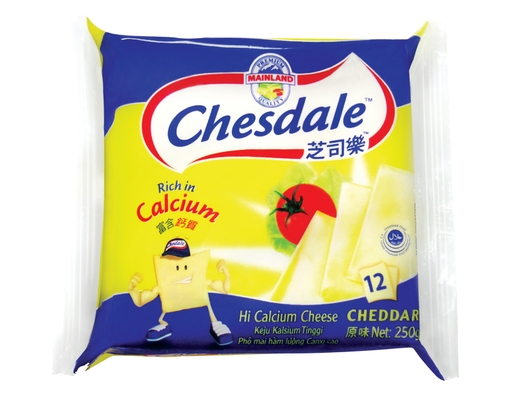 Chesdale Cheese Plain 12's, 250 g - Rich in Calcium