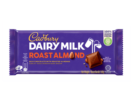 Cadbury Dairy Milk Bar Almond, 160 g - Almond Delight