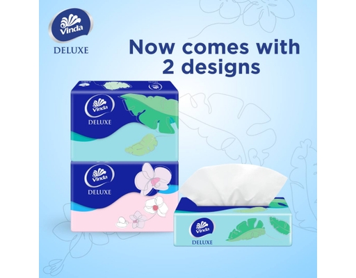 Vinda Facial Tissue Deluxe 3Ply 5x90 Sheets - Soft