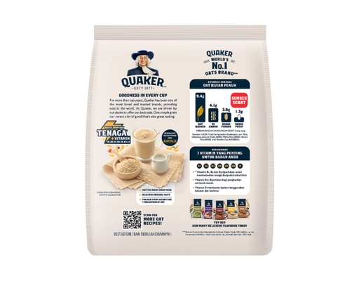 Quaker Q-Vital Original, 15 x 28 g - High Fiber & Protein