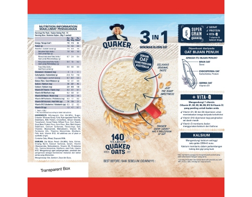 Quaker Q-Vital Original, 15 x 28 g - High Fiber & Protein