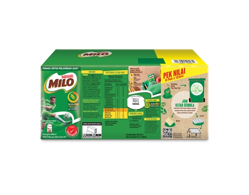 Milo Activ-Go UHT, 8 x 125 ml - Energy Boost