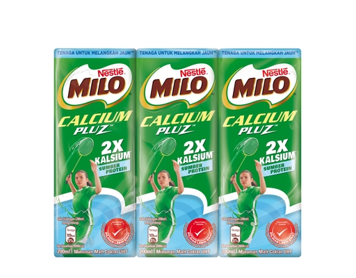 Milo Act-Go UHT, 6 x 200 ml - Energy & Calcium Boost