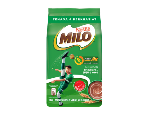 Milo Activ-Go Refill Pack, 400g - Energizing Drink