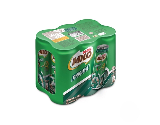 Milo Original Canned, 6 x 240 ml - Malt, Milk & Cocoa