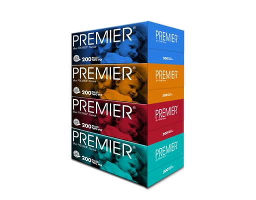 Premier Facial Tissue, 4 x 200 Sheets - Soft Comfort