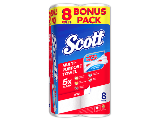 Scott Kitchen Towel 6 Plus 2 - Multi Purpose, Strong When We