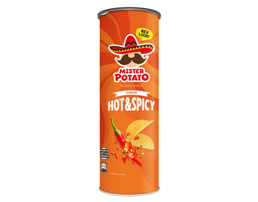 Mister Potato Hot & Spicy Crisps, 125 g - Spicy Snack