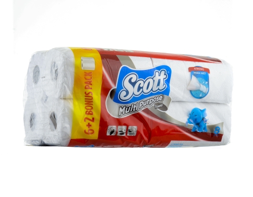 Scott Kitchen Towel 6 Plus 2 - Multi Purpose, Strong When We