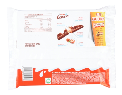 Kinder Bueno T6 Fascetta Milk Chocolate with Hazelnuts Value
