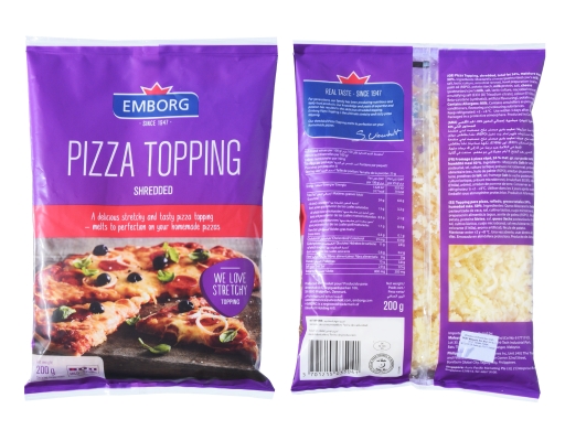 Emborg Shredded Pizza Cheese 200g – Stretchy Topping