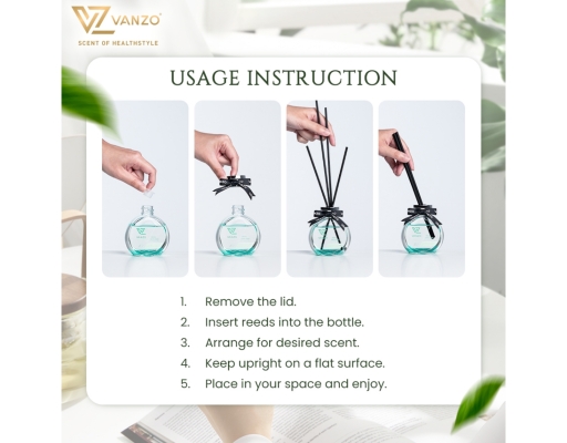 Vanzo Reed Diffuser Cloud Mist Tea Essence | myaeon2go