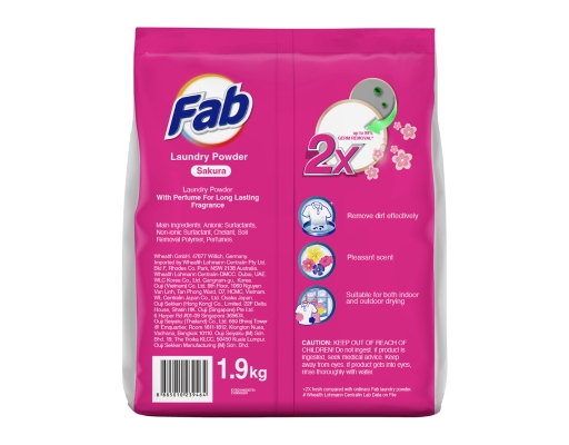 Fab Sakura Powder 1.9kg - Long-lasting Fragrance