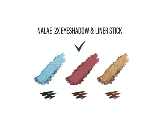 Nalae 2X Eyeshadow & Liner Stick SL2 G.Red & Brown | myaeon2go