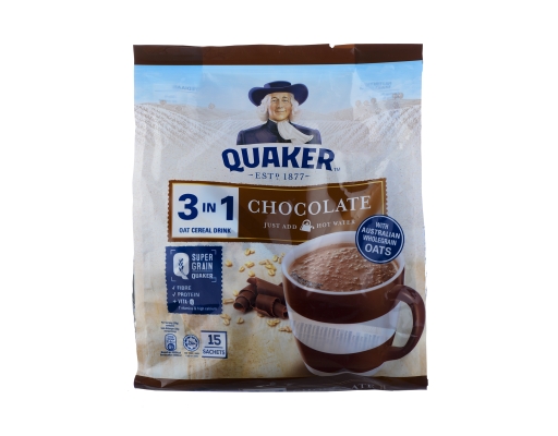 Quaker Q-Vital Chocolate, 15 x 28 g - Tasty Oat Drink