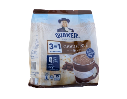 Quaker Q-Vital Chocolate, 15 x 28 g - Tasty Oat Drink