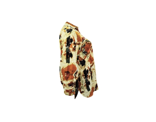 Plus Collection Printed Blouse Chocolate | myaeon2go