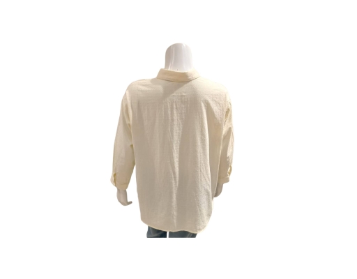 Plus Collection Long Sleeve Blouse Beige | myaeon2go